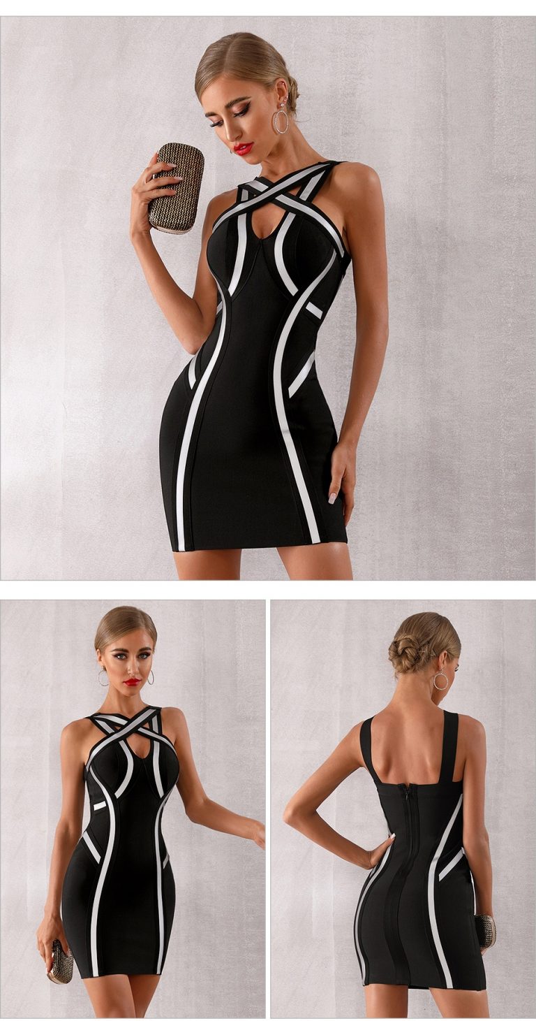 Women Bandage Vestido Sexy Bodycon Club Celebrity Party Dresses - Power ...