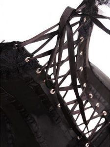 Lace Ruffles Corsets And Panty Set - Power Day Sale