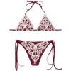 Lace Insert String Bikini Set - Power Day Sale