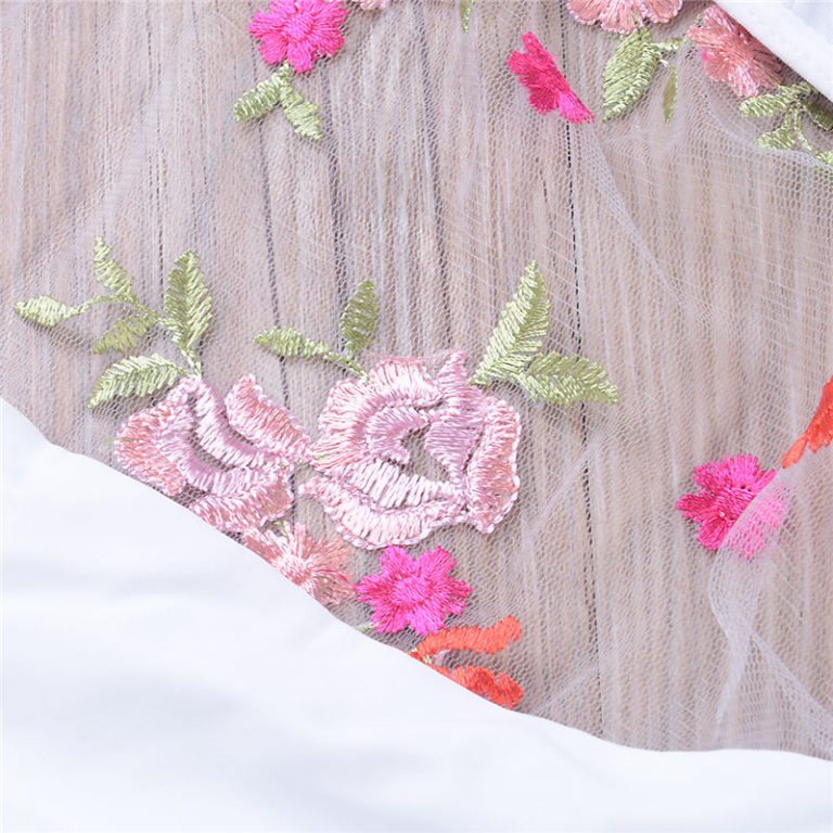 Floral Embroidered Lace Beachwear Bathing Swimsuit - Power Day Sale