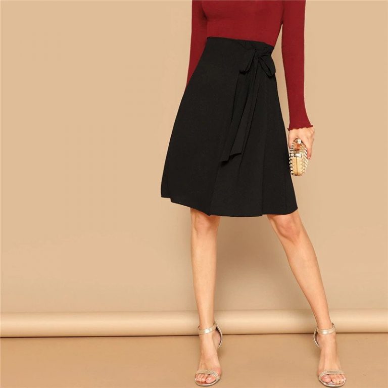 Womens A Line Elegant Casual Workwear Skirt - Power Day Sale