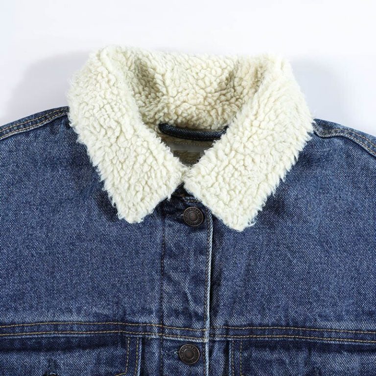 Slim Long Sleeve Knit Denim Fancy Jacket - Power Day Sale