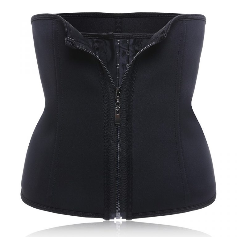 Neoprene Waist Trainer Front Zipper Hook Double Fixed Shapewear - Power ...