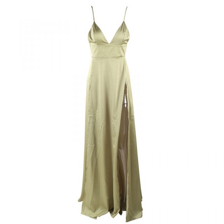 Sexy V-Neck Backless Two Split Maxi Dress - Power Day Sale