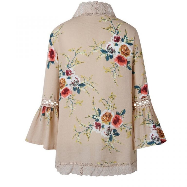 Floral Print Lace Blouse - Power Day Sale