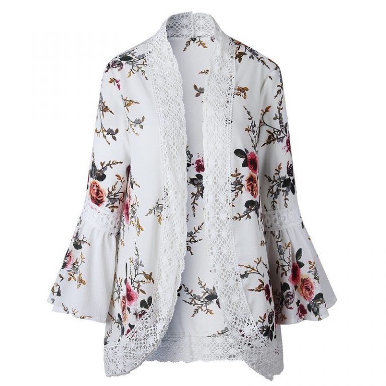 Floral Print Lace Blouse - Power Day Sale