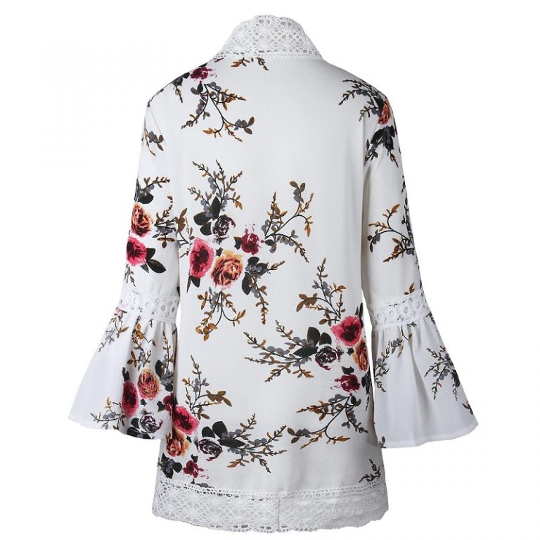 Floral Print Lace Blouse - Power Day Sale