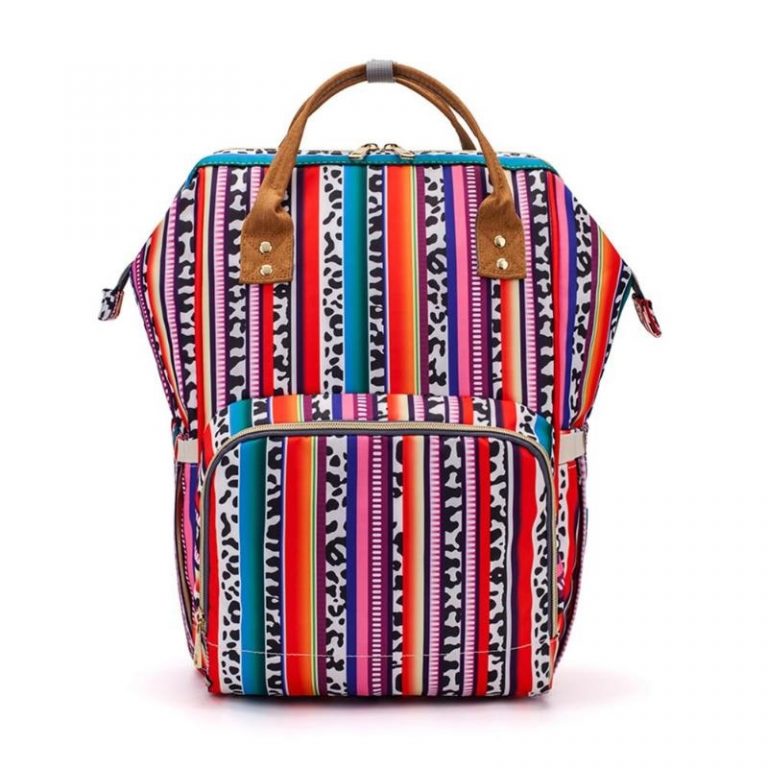 Large Storage Travel Waterproof Stroller Printed Backpack - Power Day Sale