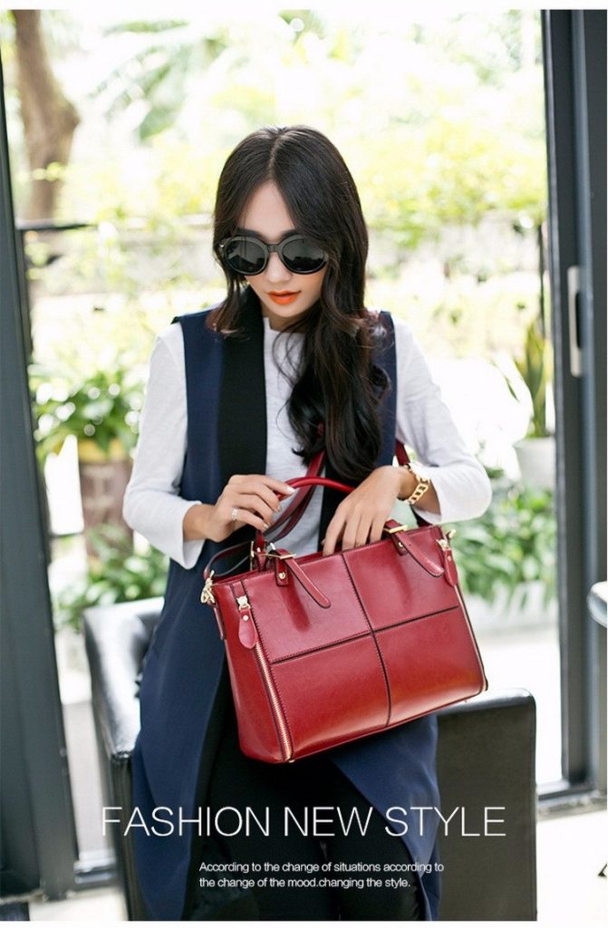 Luxury Designer Split Leather Handbag - Power Day Sale