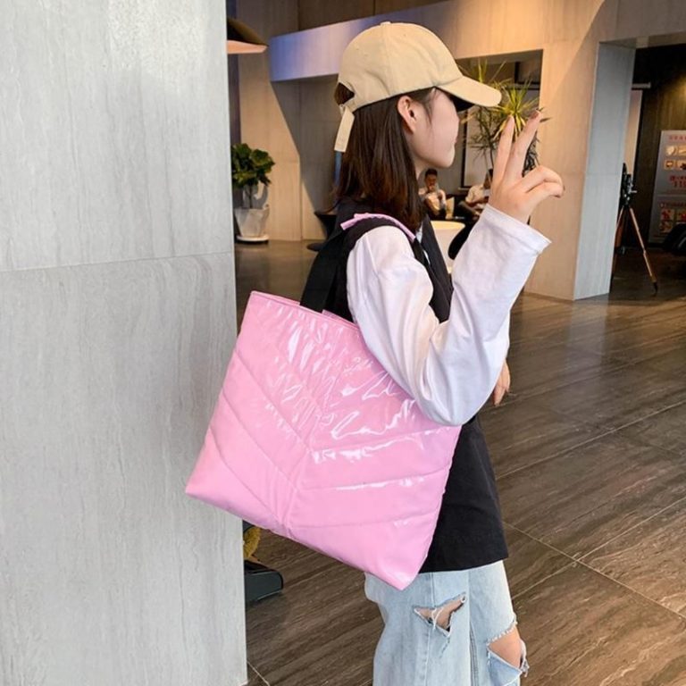 Simple Handbag Fashion Padded Cotton Casual Shoulder Bag - Power Day Sale