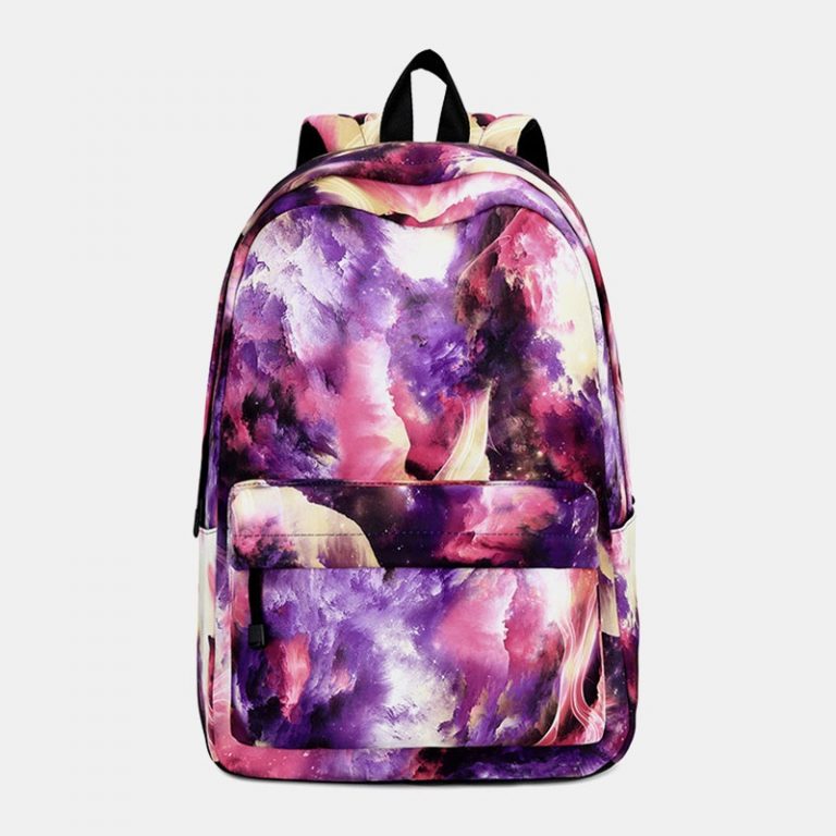 Print Waterproof Casual Backpack School Bag - Power Day Sale