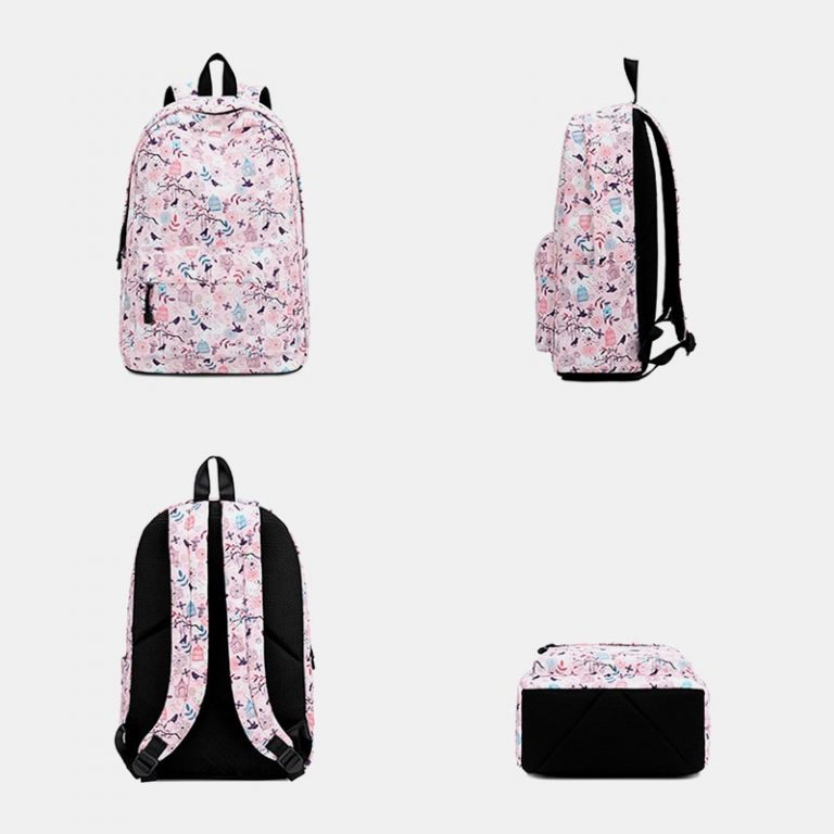 Print Waterproof Casual Backpack School Bag - Power Day Sale