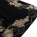 Vintage Short Sleeve Runway Gold Line Embroidery High Quality Dress ...