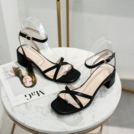 Cross Strap Office Open Toe Sandals - Power Day Sale