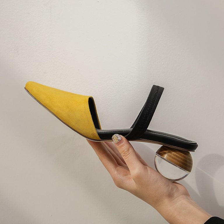 Strange Style Genuine Leather High Heels Sandals - Power Day Sale