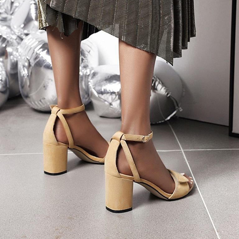 Thick High One Strap Sandals - Power Day Sale