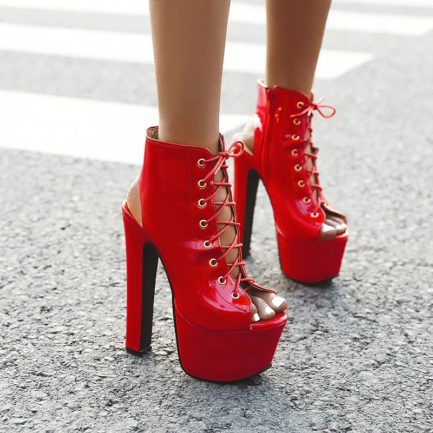 Platform Buckle Thick High Heels Sandals - Power Day Sale