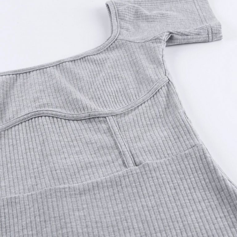 Solid Fashion Elastic Outfit Casual Skinny Playsuit - Power Day Sale