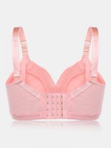 Wireless Back Closure Adjustable Lace Gather Comfy Bra - Power Day Sale