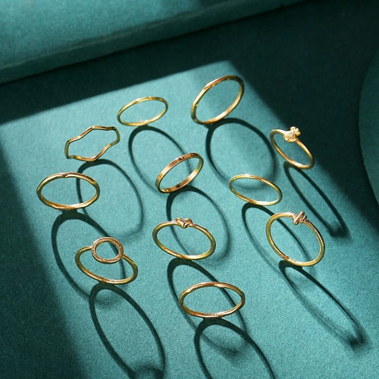 Geometric Cross Multilayer Rings Set - Power Day Sale