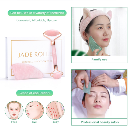 Jade Roller Jade Stone with derma roller 0.3mm - Power Day Sale