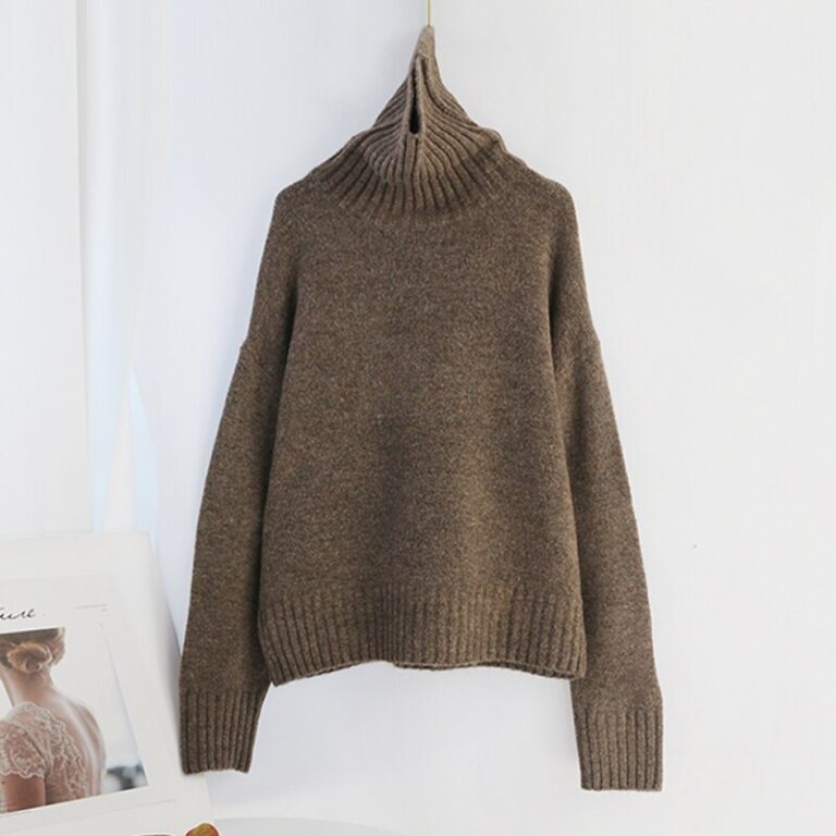 Knitted Turtleneck Cashmere Sweater - Power Day Sale