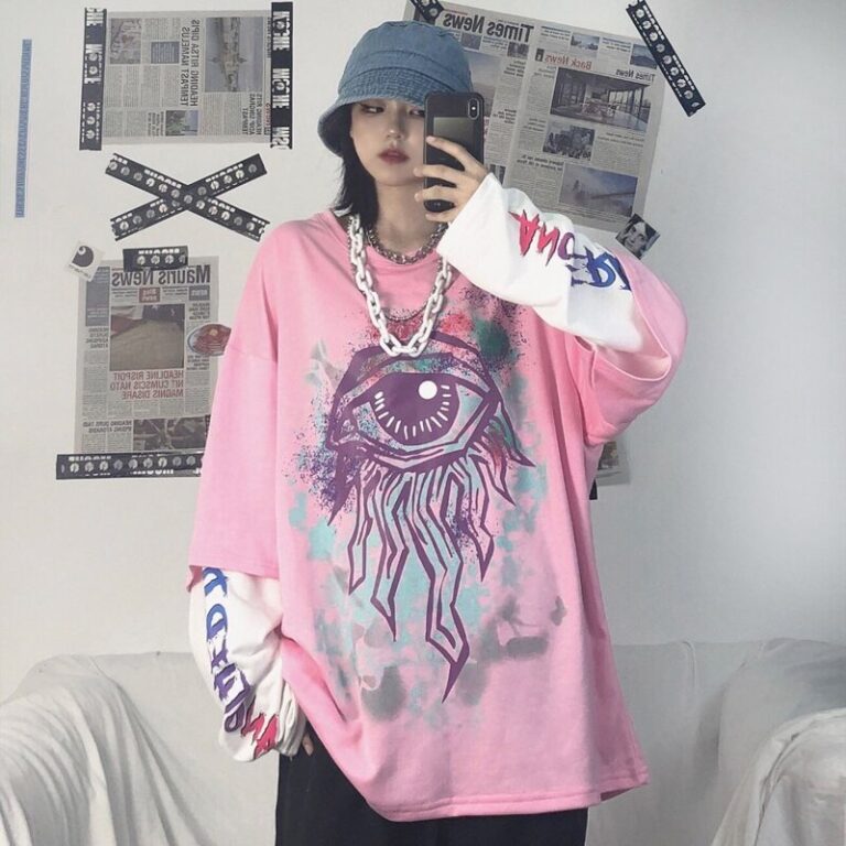 Casual Loose Two-Piece Long Sleeve Printed T-Shirt - Power Day Sale