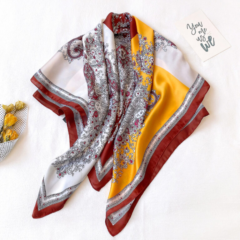 Design Print Square Neck Scarf - Power Day Sale