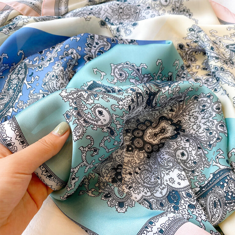 Design Print Square Neck Scarf - Power Day Sale