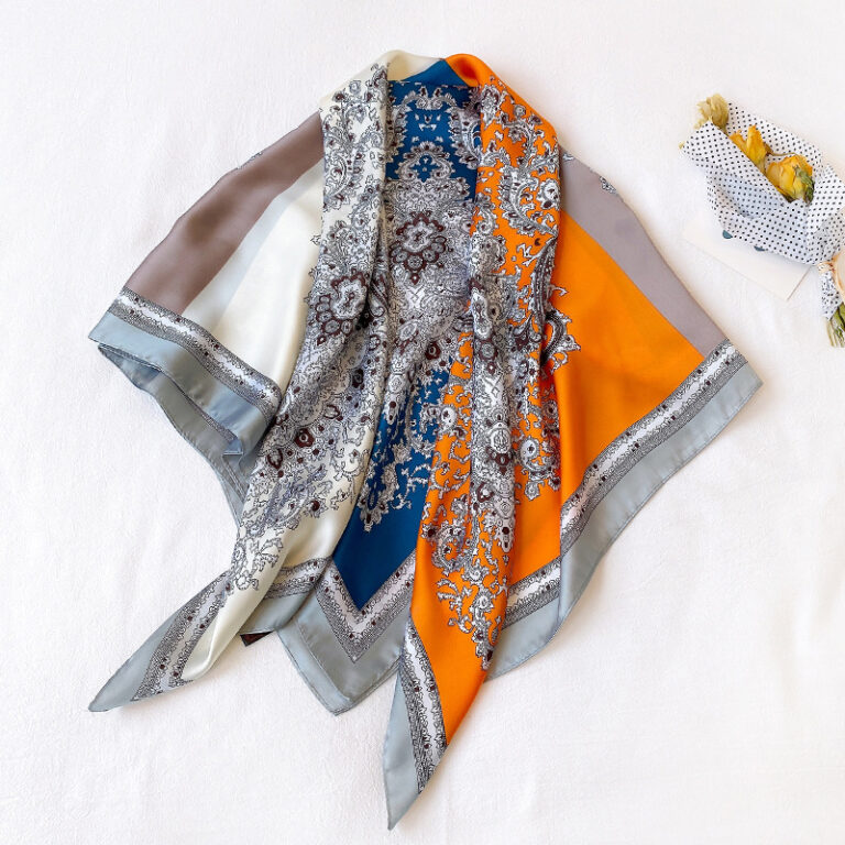 Design Print Square Neck Scarf - Power Day Sale