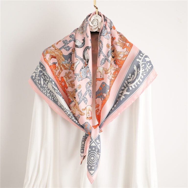 Design Silk Animal Print Scarf - Power Day Sale