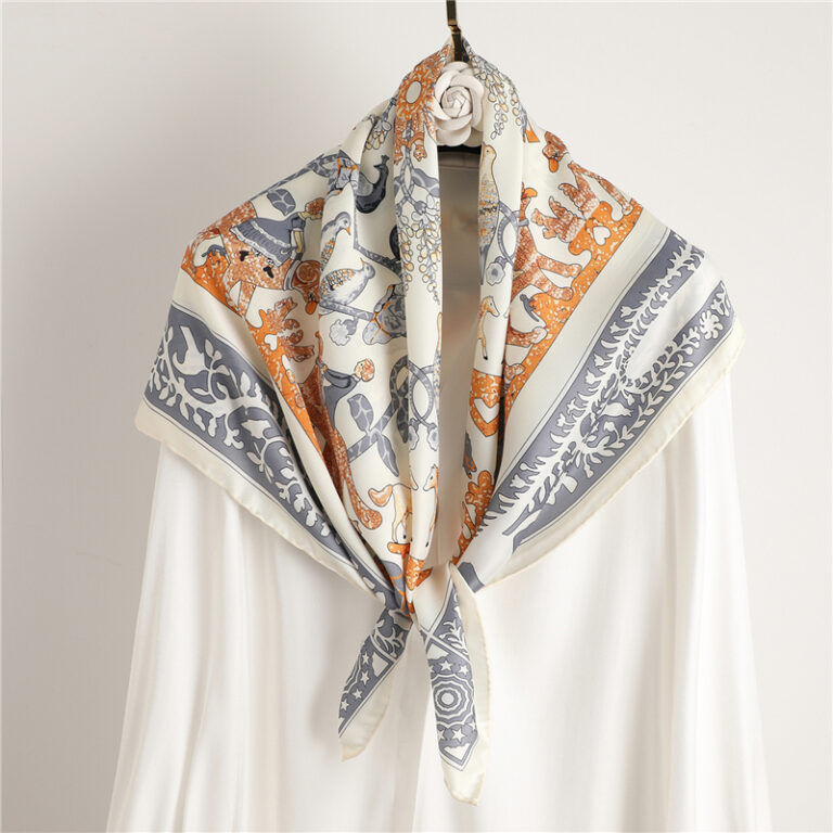 Design Silk Animal Print Scarf - Power Day Sale