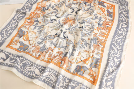 Design Silk Animal Print Scarf - Power Day Sale