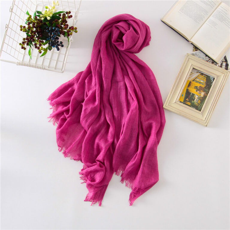 Large Size Solid Cotton Scarf - Power Day Sale