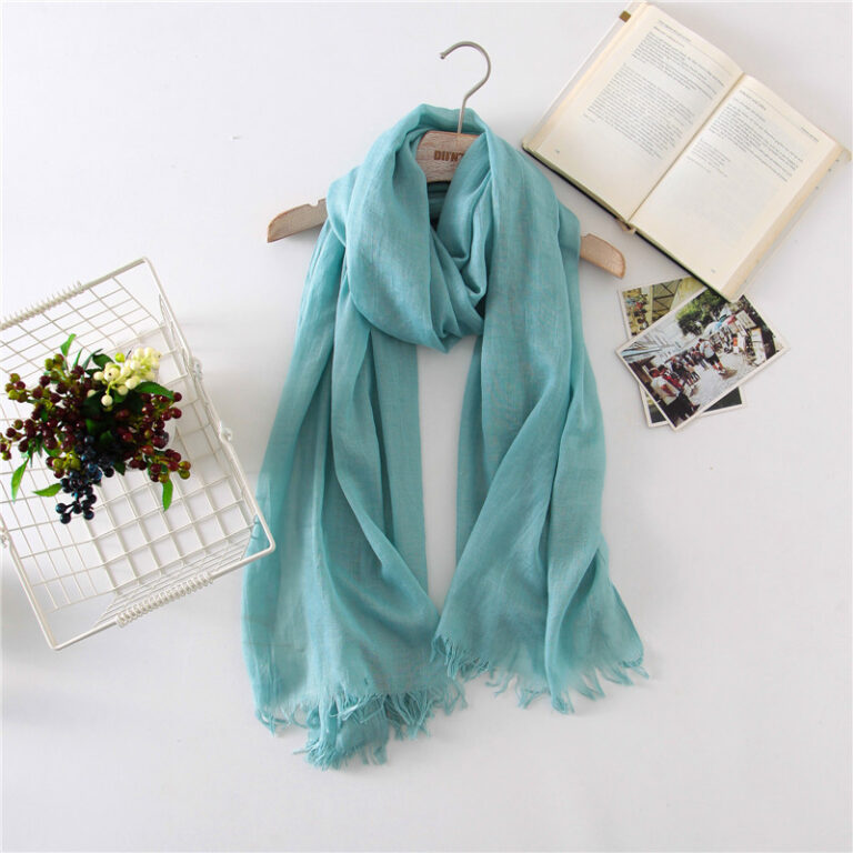 Large Size Solid Cotton Scarf - Power Day Sale