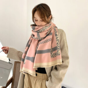 Luxury Chain Print Thick Warm Stole - Power Day Sale
