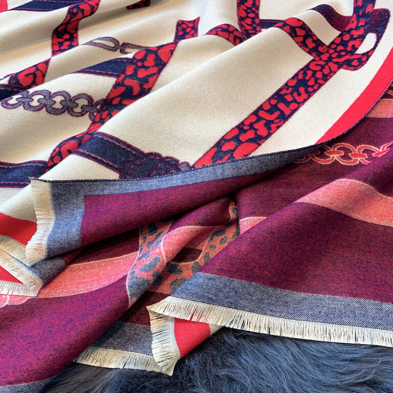 Luxury Chain Print Thick Warm Stole - Power Day Sale