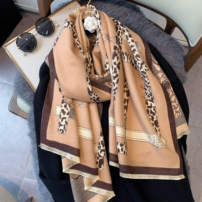 Luxury Chain Print Thick Warm Stole - Power Day Sale