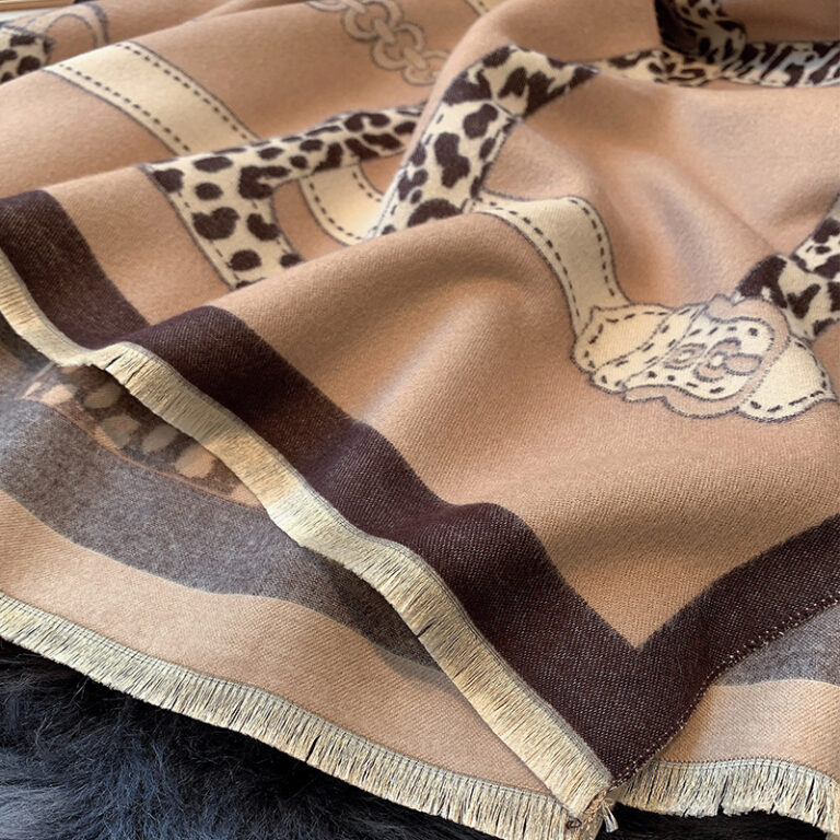 Luxury Chain Print Thick Warm Stole - Power Day Sale