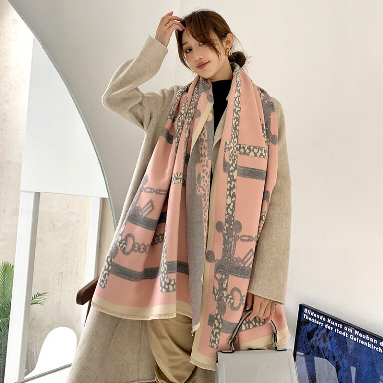 Luxury Chain Print Thick Warm Stole - Power Day Sale