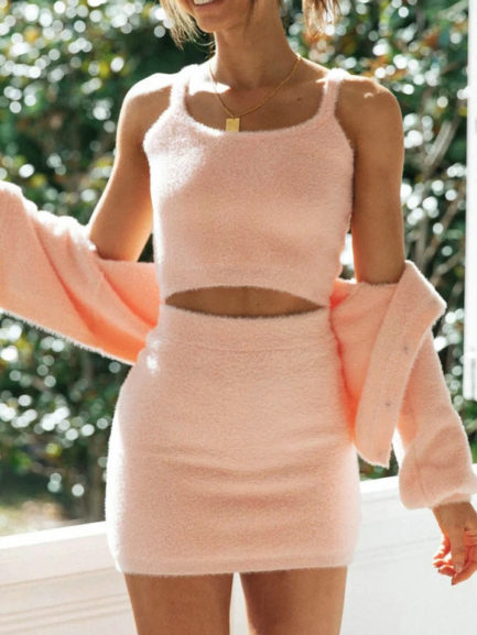 Long Sleeve Three Piece Sweater Sets - Power Day Sale