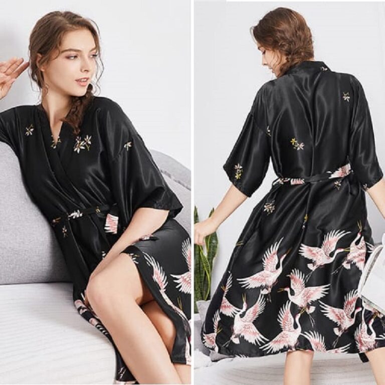 Sexy Graphic Printing Night-robe - Power Day Sale