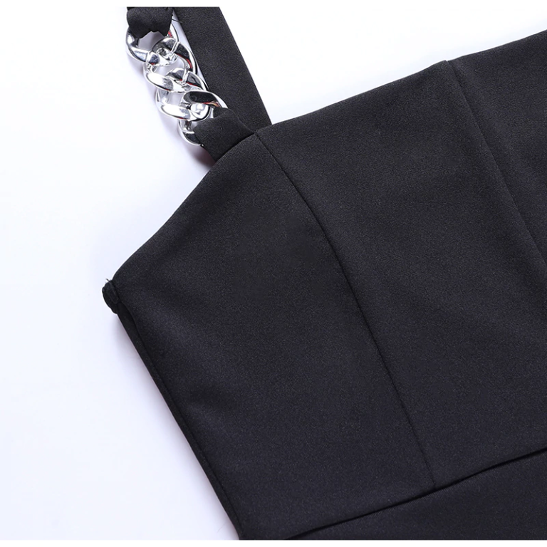 Sexy solid chain backless tanks - Power Day Sale