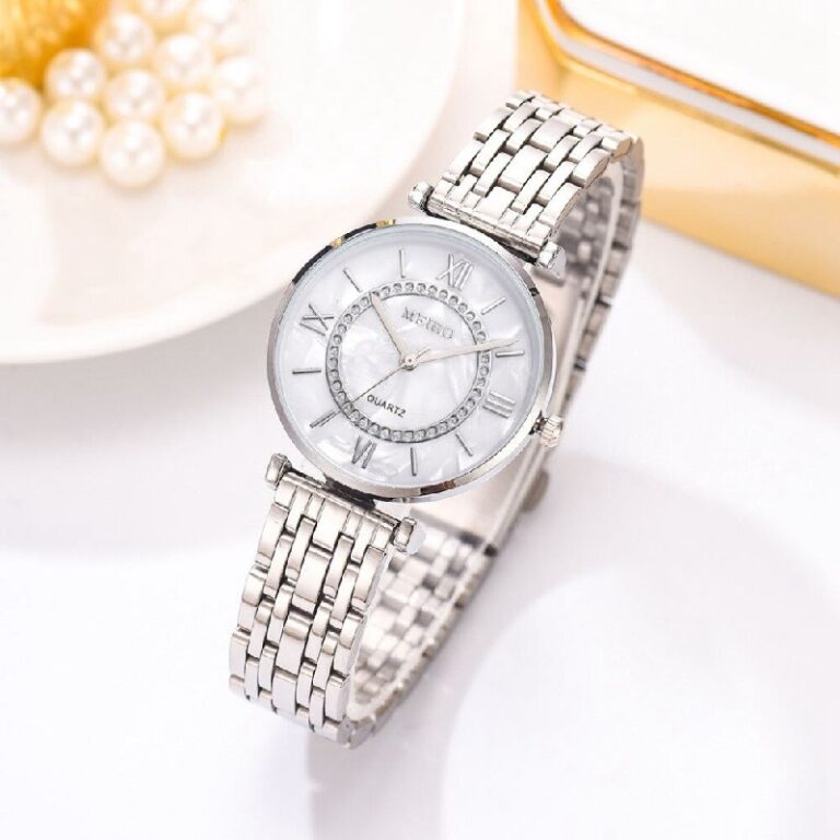 Fashion Diamond Mesh Steel Strap Quartz Wrist Watch - Power Day Sale