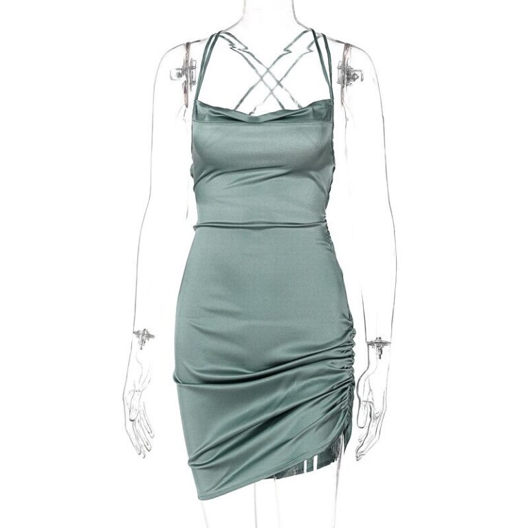 Hollow Out Backless Bodycon Dress - Power Day Sale