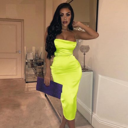 Sexy Backless Bodycon Midi Dress - Power Day Sale
