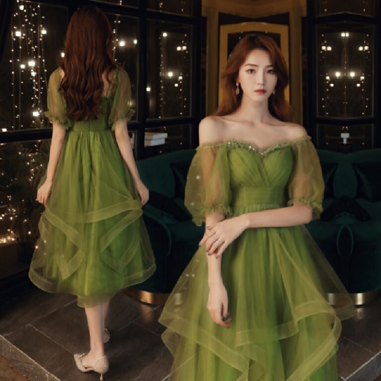 Ruffles Short Butterfly Sleeve Emerald Homecoming Dress - Power Day Sale