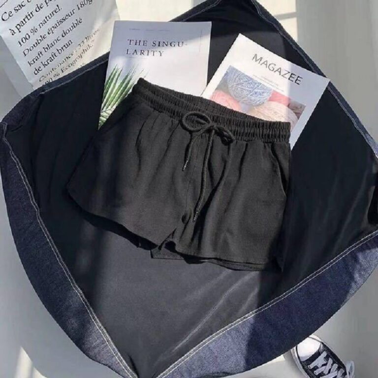 High Waist Elastic Waist Wide-leg Shorts - Power Day Sale